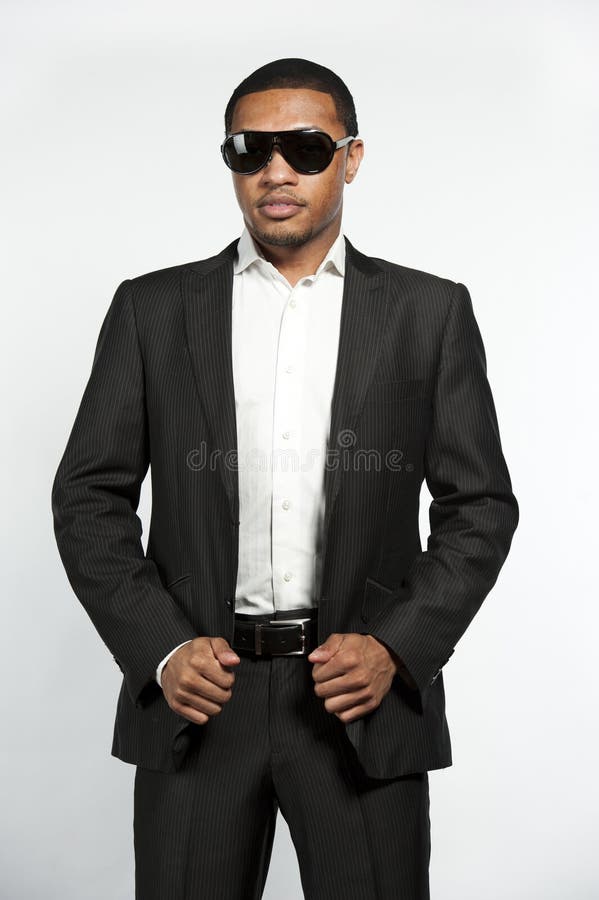 Homem Preto Formal Do Estilo De Vogue Foto de Stock - Imagem de ...