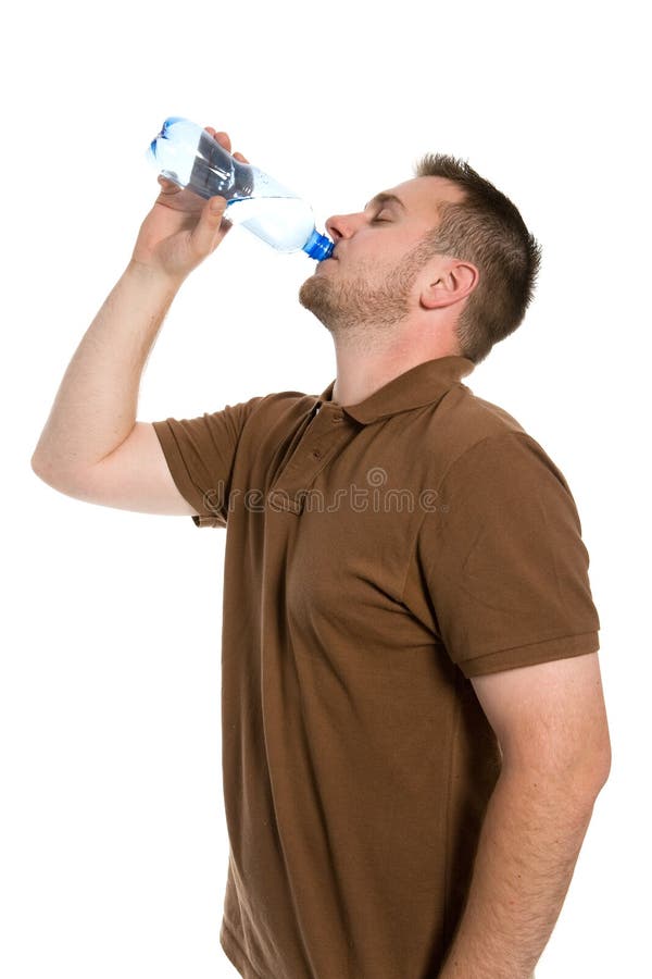 Homem sedento foto de stock. Imagem de isolado, grande - 5497576