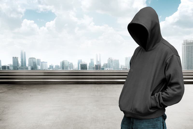 Homem sem cara na capa foto de stock. Imagem de sozinho - 57397882