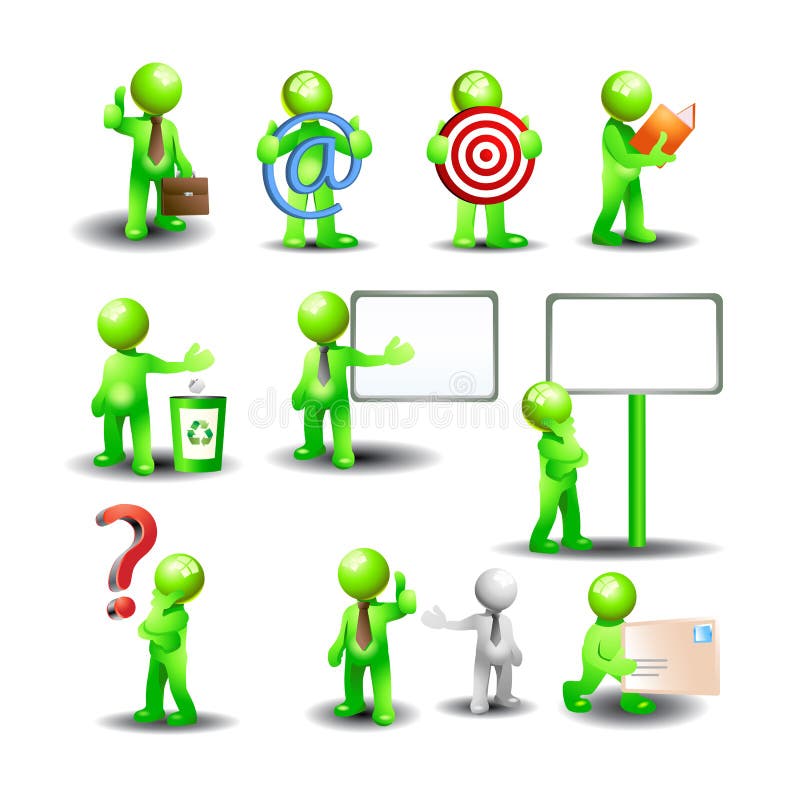 Homem verde da variedade ilustração stock. Ilustração de sinal - 58780118