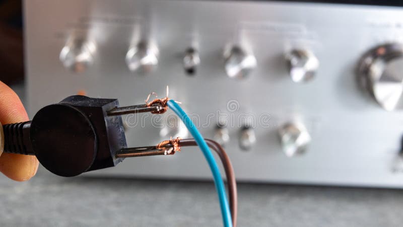 Homemade Adapter with an American Electric Plug Stock Photo - Image of ...