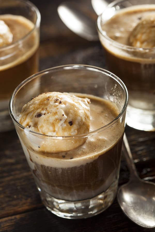 Homemade Affogato with Ice Cream Stock Photo - Image of scoop, syrup ...