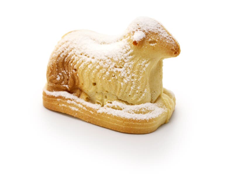 Homemade Agneau Pascal, Easter Lamb Cake Isolated on White Background ...