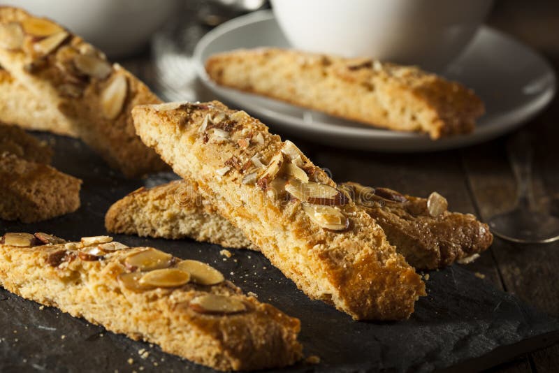 Homemade Almond Biscotti Pastry Stock Photo - Image of almond ...