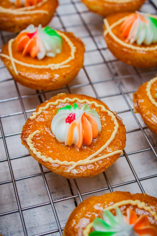 Homemade Ancient Thai Cakes at Home Stock Photo - Image of topping ...