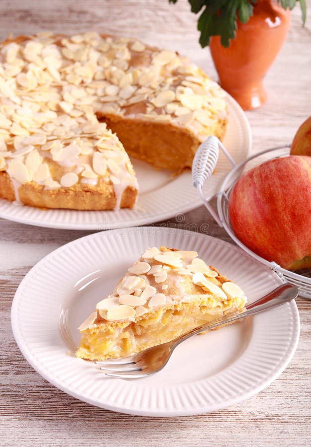 Homemade Apple Pie with Almond Stock Photo - Image of treat, bake ...