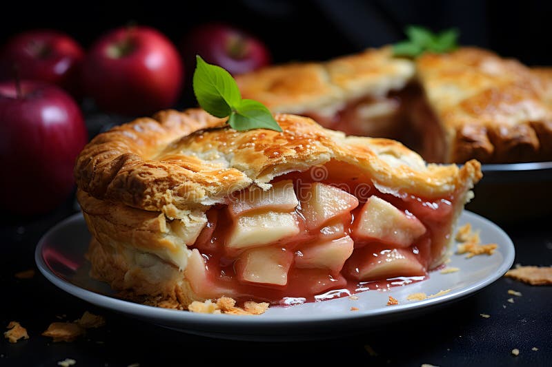 Homemade apple pie stock illustration. Illustration of apple - 284134141