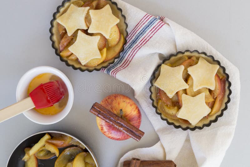 Homemade Apple Pie in Kitchen Stock Image - Image of ingredient ...