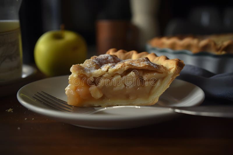 Homemade Apple Pie. Neural Network AI Generated Stock Illustration ...
