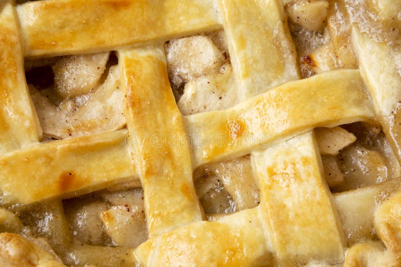 Homemade Apple Pie, Top View. Close-up Stock Image - Image of apples ...
