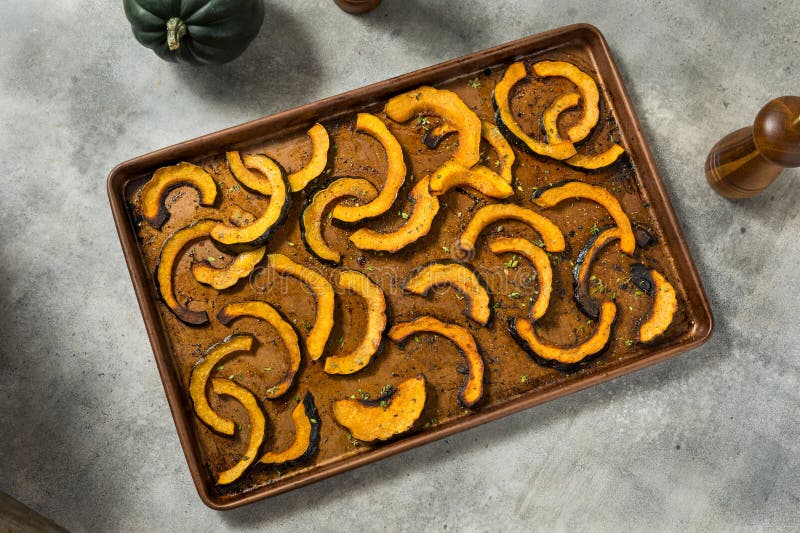 Homemade Autumn Roasted Acorn Squash Stock Image - Image of roast ...