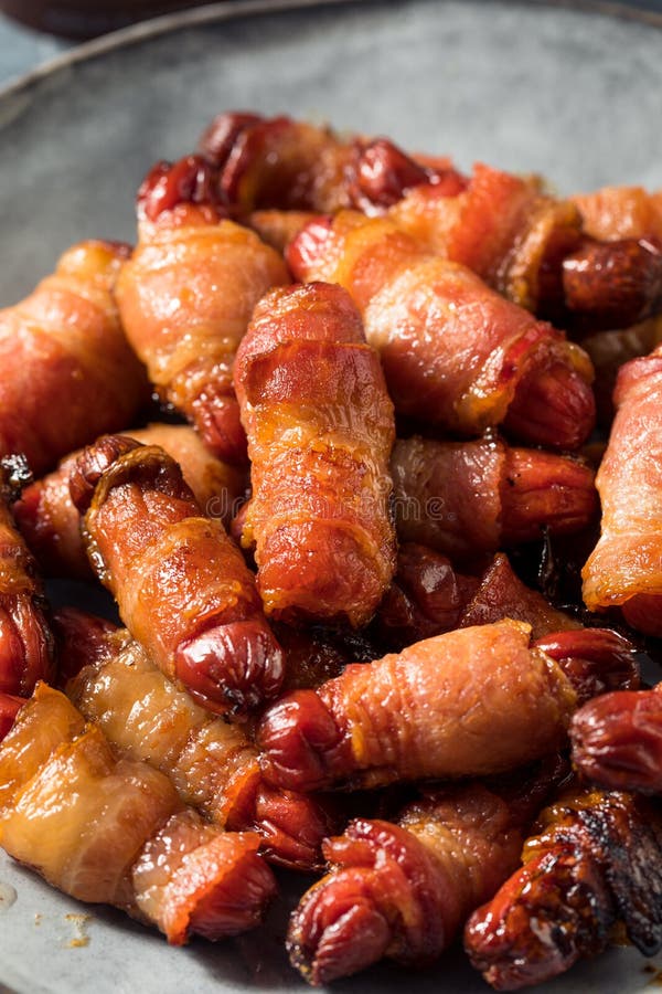 Homemade Bacon Pigs in a Blanket Stock Photo - Image of delicious, pork ...