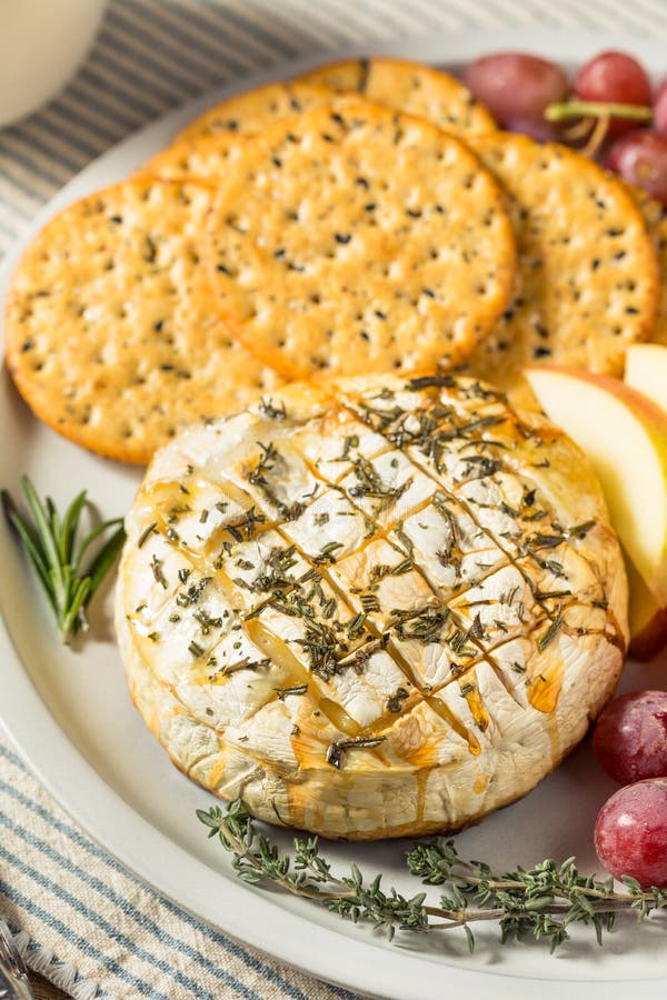 Homemade Baked Brie Appetizer Stock Image - Image of cracker, gourmet ...