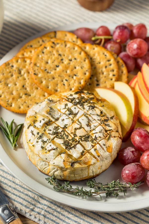 Homemade Baked Brie Appetizer Stock Photo - Image of apples, food ...