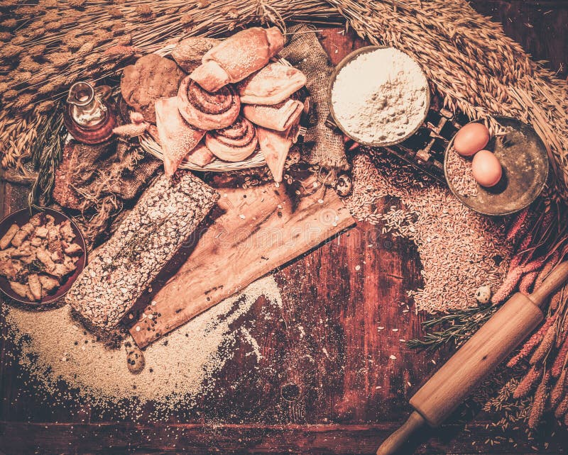 Homemade baked goods stock photo. Image of flour, healthy - 51479086