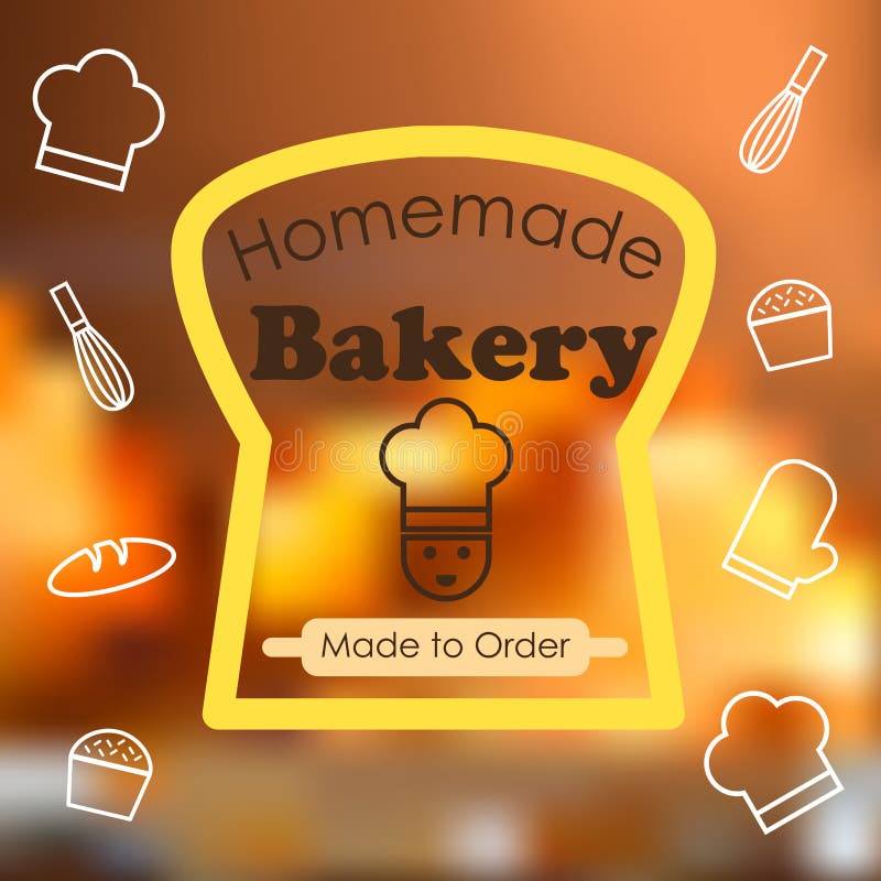 Homemade Bakery Graphic Vector Style Stock Vector - Illustration of ...