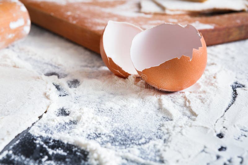Homemade Bakery, Ingredients for Baking, Close-up Stock Image - Image ...