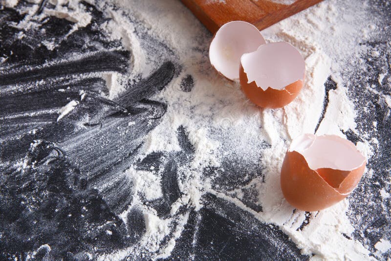 Homemade Bakery, Ingredients for Baking, Closeup Stock Photo - Image of ...