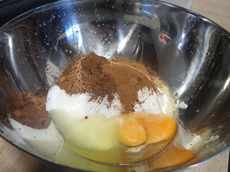 Homemade Baking a Cake Process Wit Ingredients Stock Photo - Image of ...