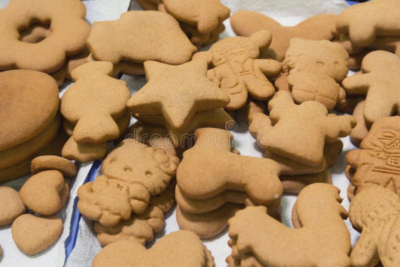 Homemade Baking of Different Shapes on the Table Stock Photo - Image of ...