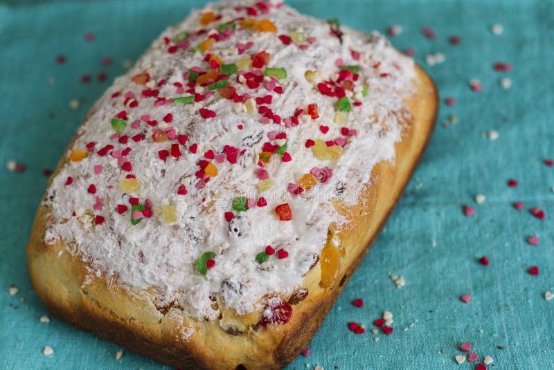 Homemade Baking Easter Pasca with Dried Fruits Stock Photo - Image of ...