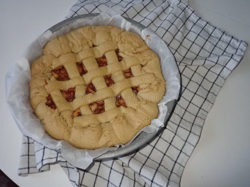 Homemade Baking of Sweet Apple Pie Stock Photo - Image of food, concept ...