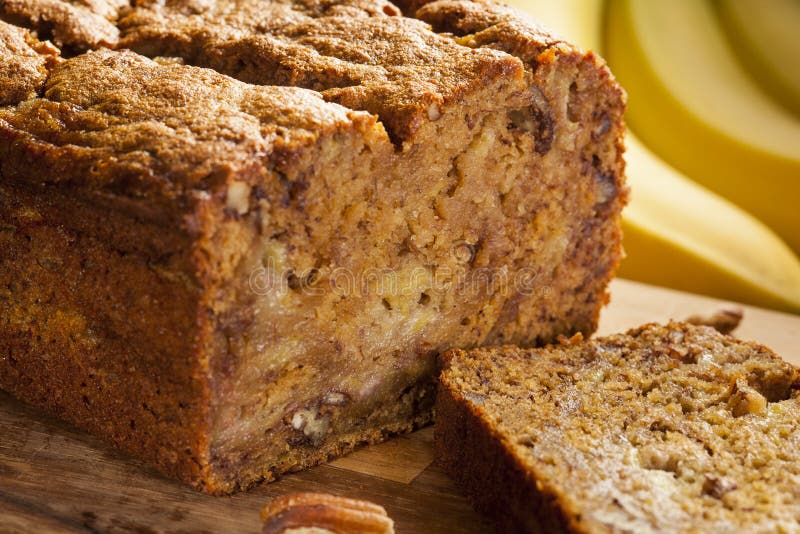 Homemade Banana Nut Bread stock image. Image of brown - 38489689