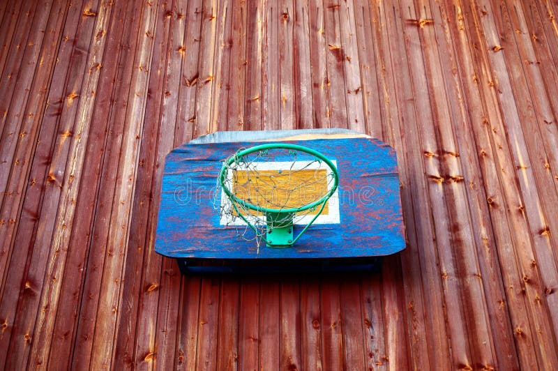 Homemade Basketball Backboard Stock Photo - Image of grid, color: 82214402