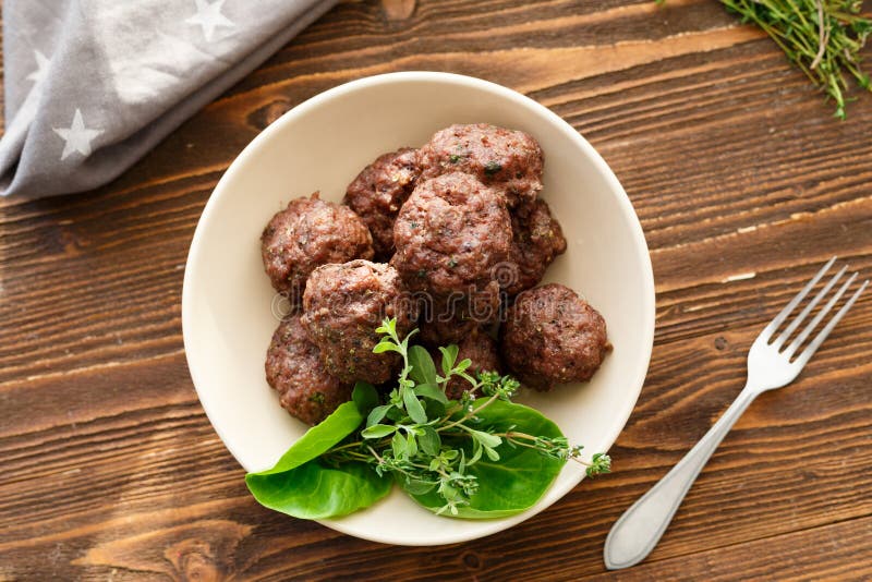 Homemade beef cutlets stock photo. Image of green, hungry - 167866812