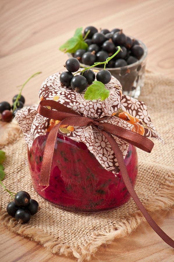 Homemade Black Currant Jelly Stock Image - Image of dessert, organic ...