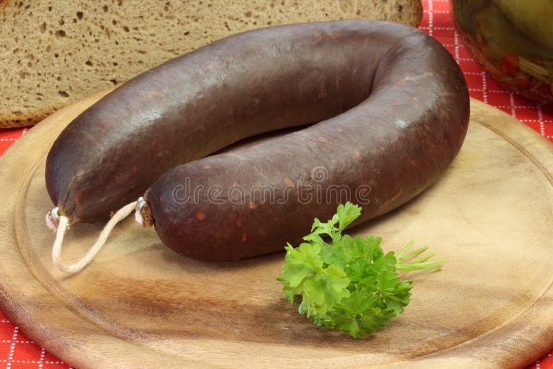 Blood pudding and kielbasa stock image. Image of kielbasa - 11325741