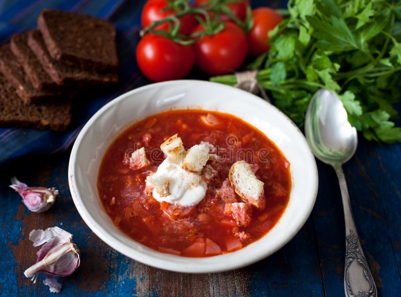 Homemade borscht stock image. Image of russian, soup - 29316015
