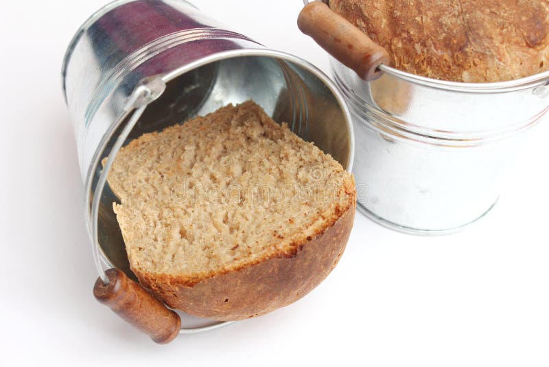 Homemade bread in a bucket stock image. Image of homemade - 38782127