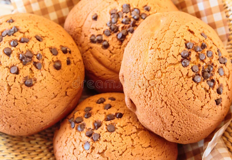 Homemade Bread with Chocolate Chips Stock Photo - Image of wheat ...