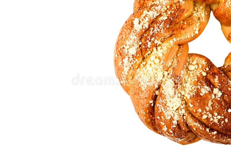 Homemade Bread in the Form of a Circle on an Isolated Background Stock ...