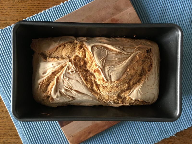 Homemade bread in a form stock image. Image of natural - 117410419