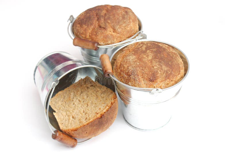 Bread in a bucket stock image. Image of baking, bucket - 38782193