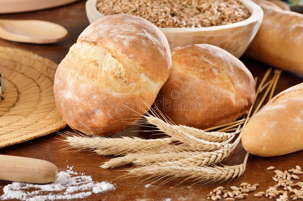 Homemade bread scene stock image. Image of baking, gold - 25858759