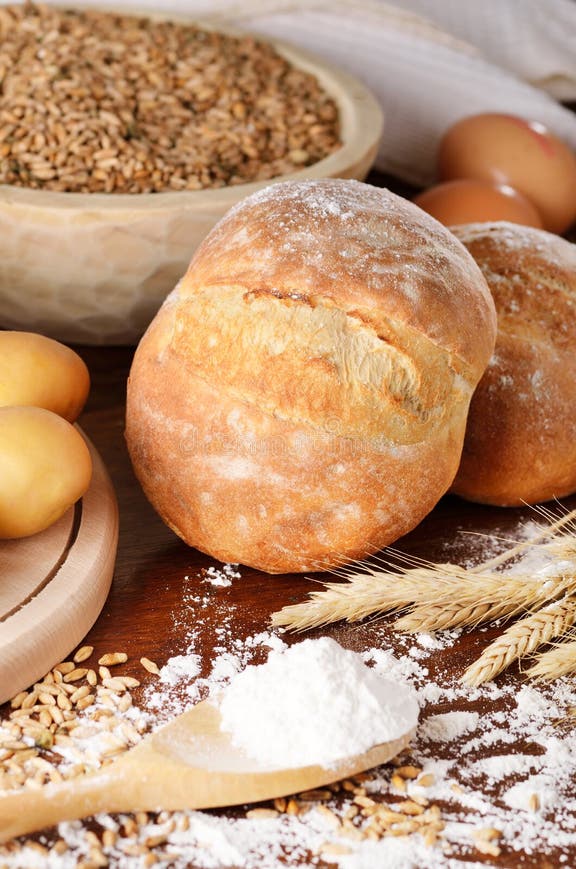 Homemade bread scene stock image. Image of ciabatta, closeup - 25858895