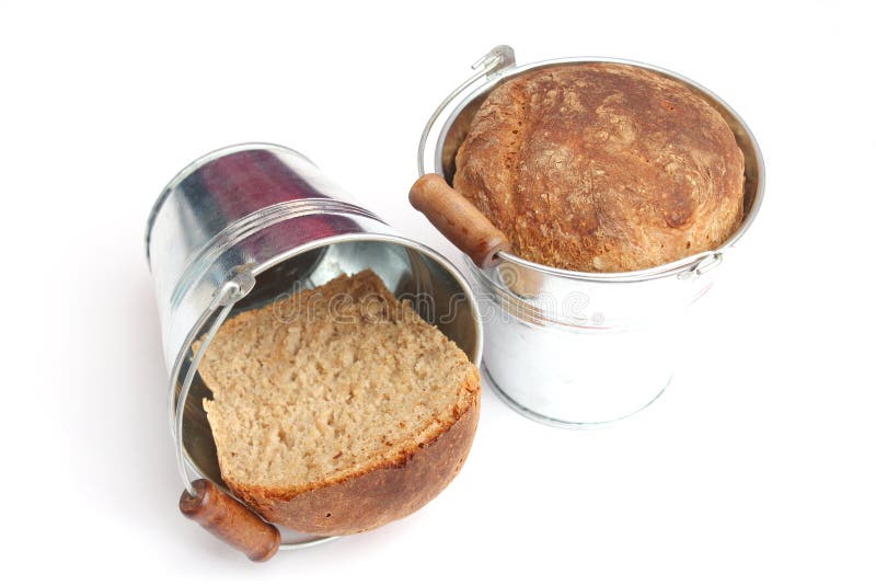 Bread in a bucket stock photo. Image of homemade, bread - 38782266