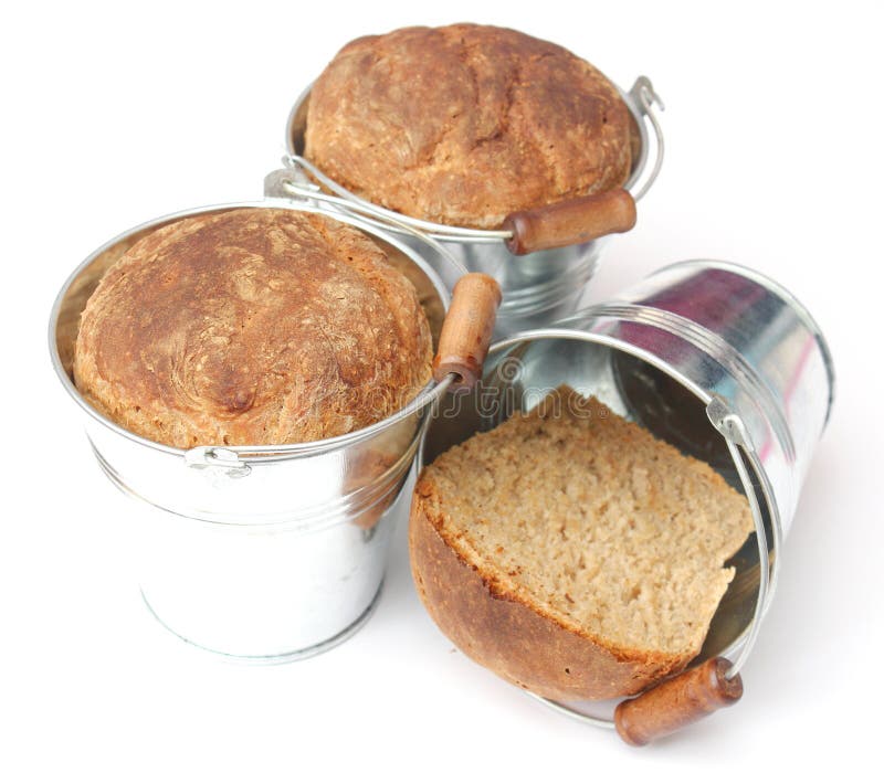 Bread in a bucket stock image. Image of baking, bucket - 38782193