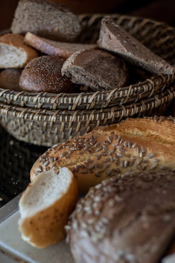 Homemade bread on a table stock photo. Image of bread - 179786234