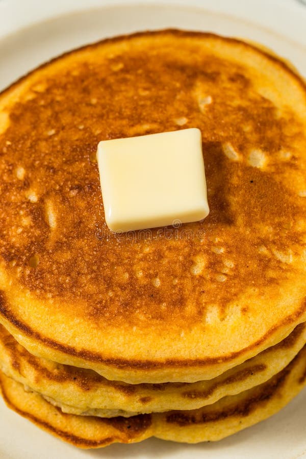 Homemade Breakfast Corn Cake Pancakes Stock Image - Image of snack ...
