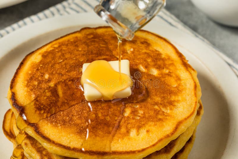 Homemade Breakfast Corn Cake Pancakes Stock Photo - Image of snack ...