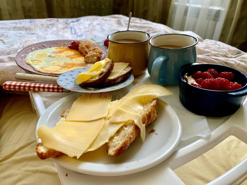 Homemade Breakfast on a Tray Stock Photo - Image of closeup, brunch ...