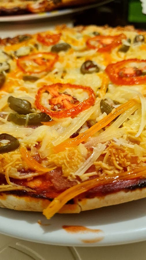 Brick Pizza Oven,Cooking Italian Pizza in a Brick Oven Stock Image ...