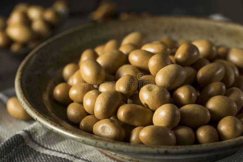 Homemade Brown Japanese Peanuts Stock Photo - Image of dish, crunchy ...