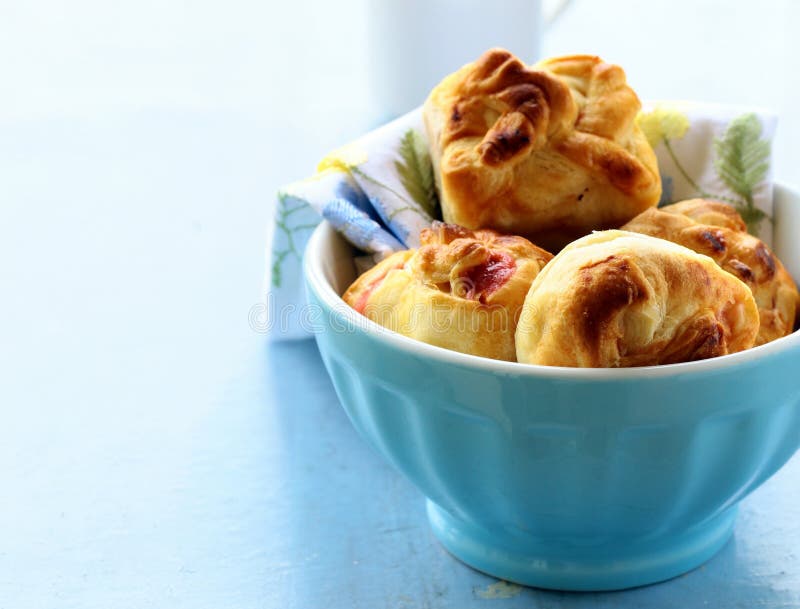 Buns with Berries for Dessert Stock Image - Image of gourmet ...
