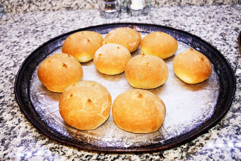 Homemade buns stock image. Image of bread, oven, ingredients - 37400187