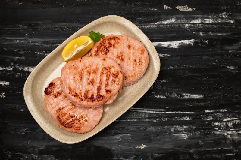 Homemade Burger Grillet without Bread Stock Photo - Image of product ...